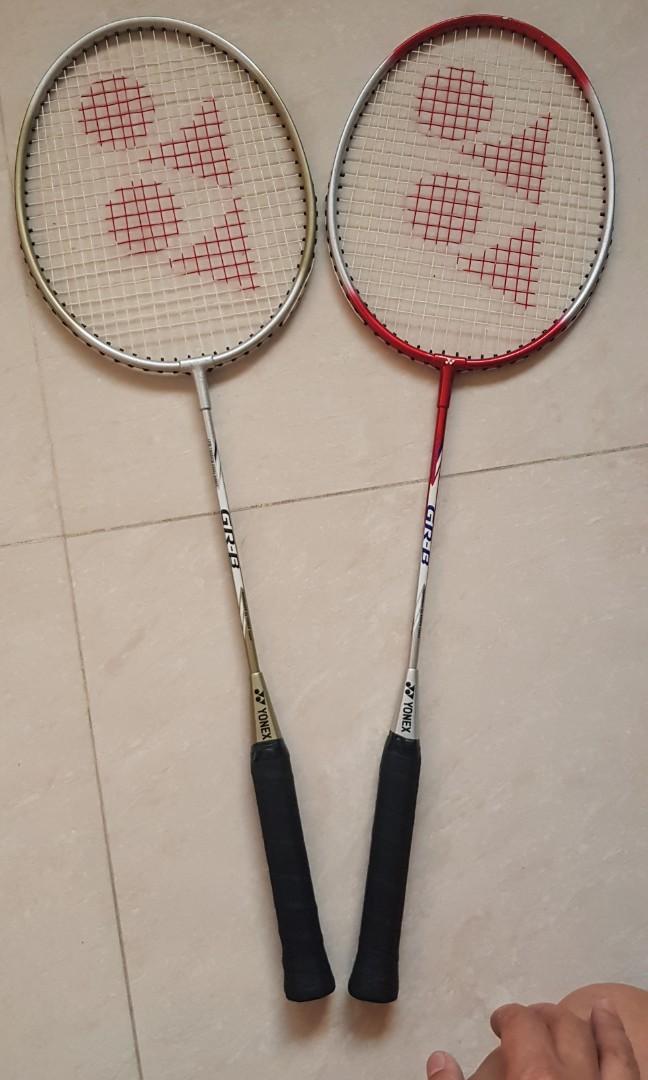 Yonex GR-B Racket 2pcs, Sports Equipment, Sports & Games, Racket & Ball ...