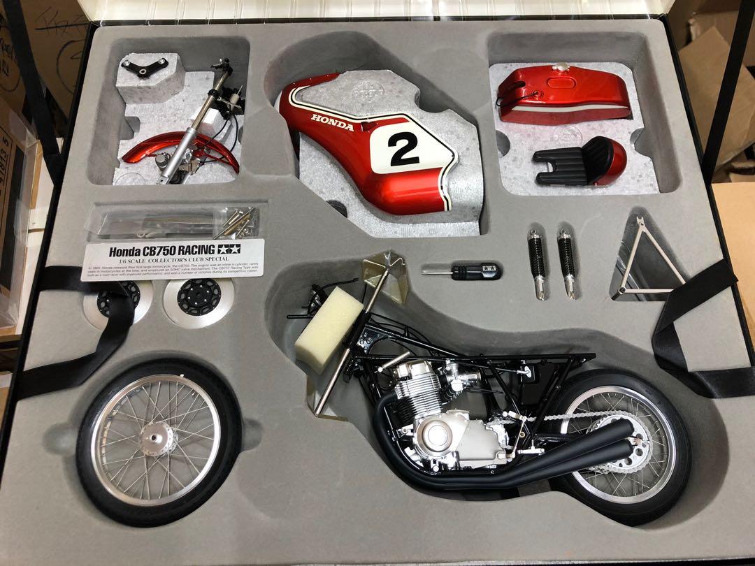 100％ 全新罕有 懷舊絕版 TAMIYA 雙星廠 絕版 HONDA 本田 CB750 RACING 超合金電單車 1/6 SCALE 全車引擎 油喉齊備 極細緻 製成品, 興趣及遊戲, 玩具 ...