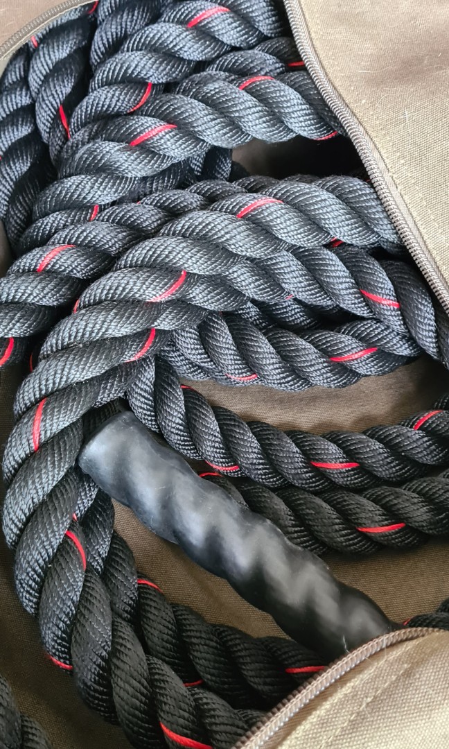 1" x 40ft , Black with Red Tracer, Sports Equipment, Exercise & Fitness ...