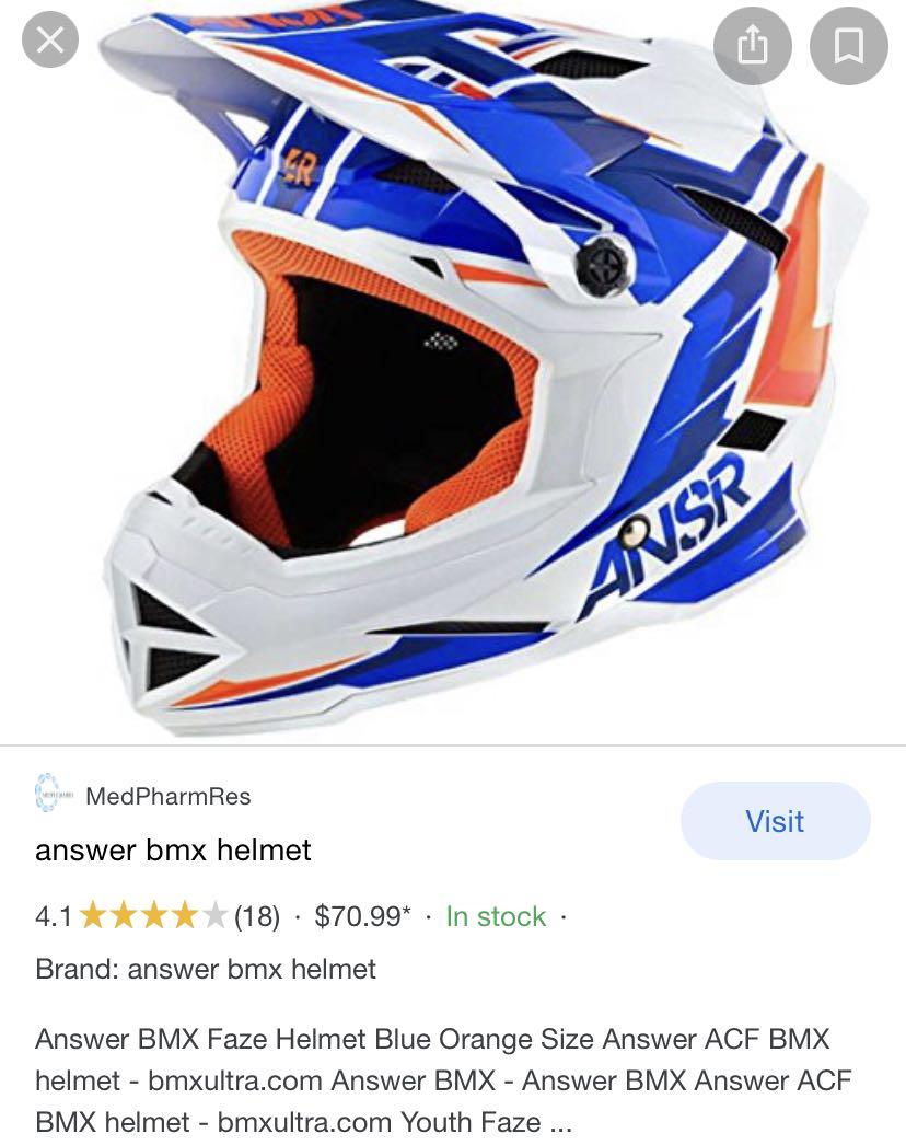 Answer BMX Faze Helmet, Sports Equipment, Bicycles & Parts, Parts ...