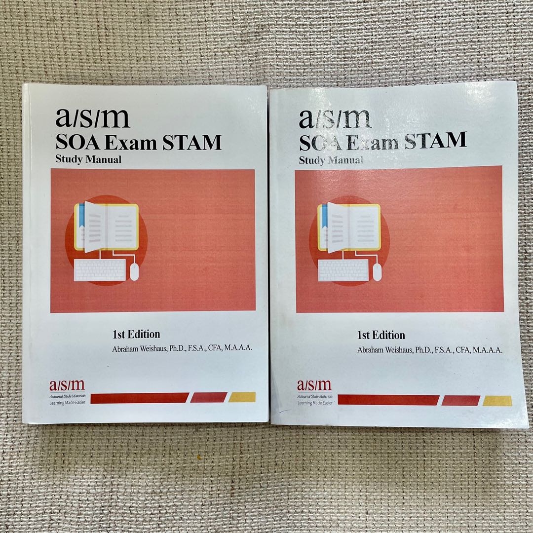 ASM SOA EXAM STAM ACTUARIAL STUDY MANUAL (PRINT), Hobbies & Toys, Books ...