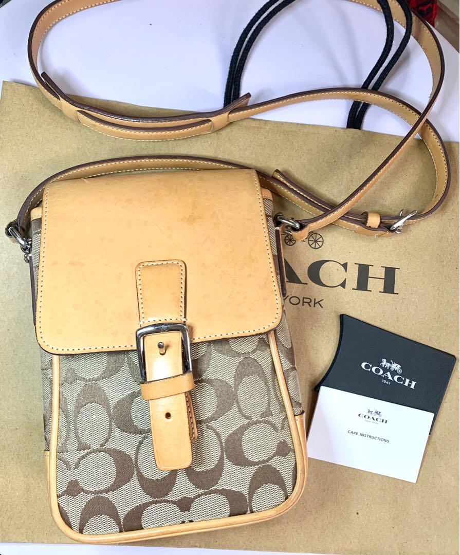 Authentic Coach Mono and Leather Shoulder Bag, Luxury, Bags & Wallets ...