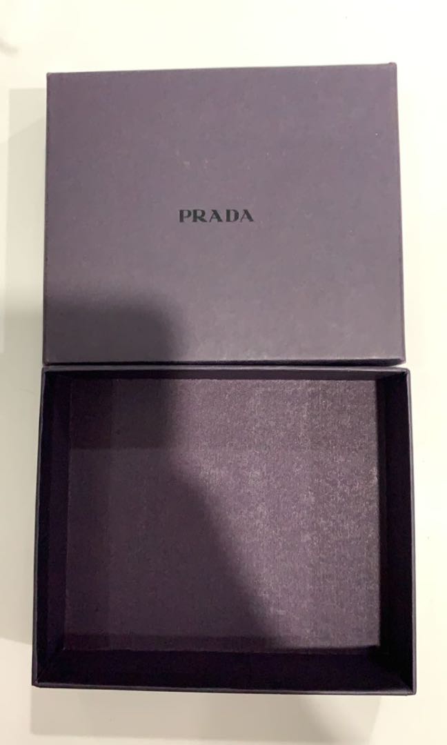 Authentic prada wallet card holder box, Luxury, Accessories on Carousell