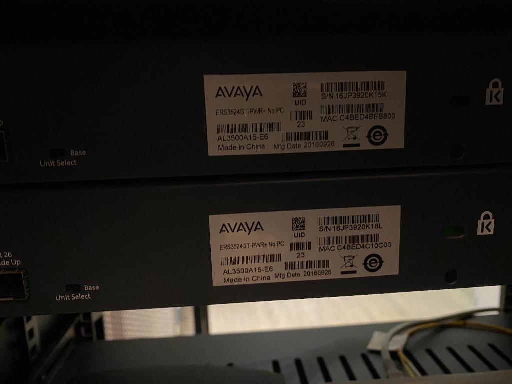 1U Avaya Ethernet Routing Switch 3524GT-PWR+ - 24 10/100/1000 (802.3af ...