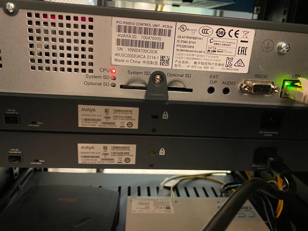 avaya ip500v2 IP PBX office phone system pcs24 + 6 set Avaya 9650 IP ...