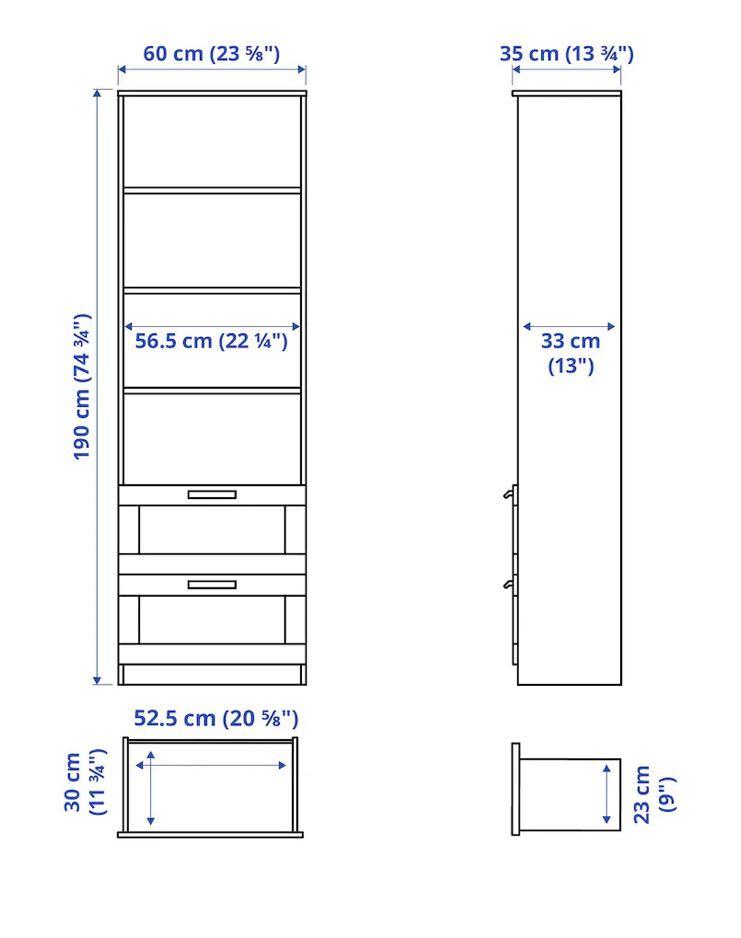 Brimnes Bookcase, Furniture & Home Living, Furniture, Shelves, Cabinets ...