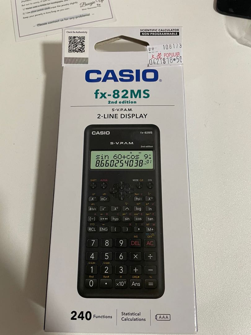Casio Calculator fx-82MS, Mobile Phones & Gadgets, Other Gadgets on Carousell