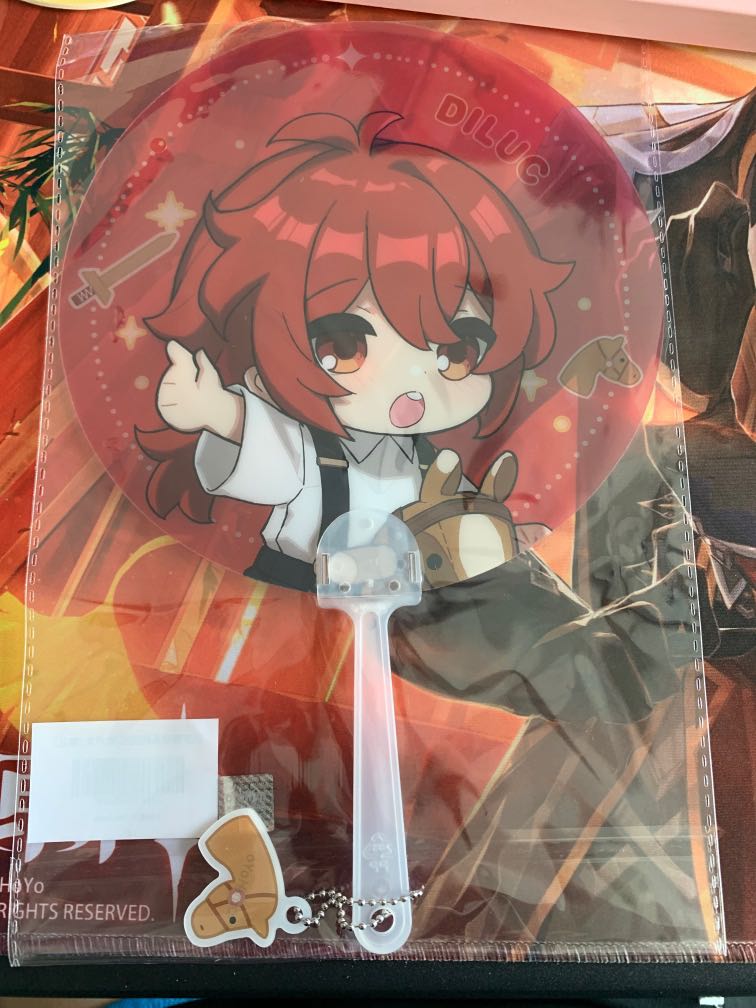 Diluc Child Fan, Hobbies & Toys, Memorabilia & Collectibles, J-pop on ...