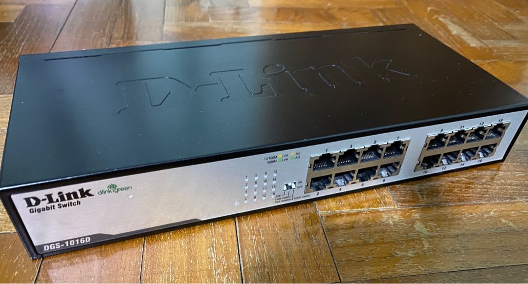 D-Link 16-port Gigabit Switch DGS-1016D and TP-Link TL-SG1016 16-port ...