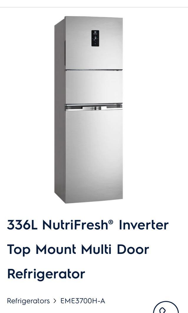 ELECTROLUX 3 DOOR FRIDGE WITH CONVERTIBLE MIDDLE SECTION, TV & Home ...