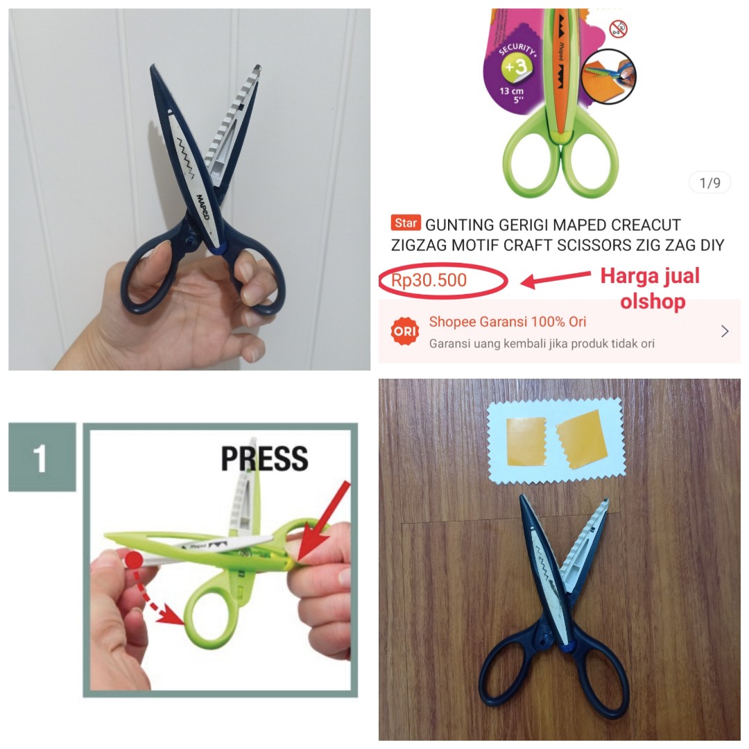 Gunting Gerigi Maped Cteacut ZigZag Scissors ZING Zag DIY Alat ...