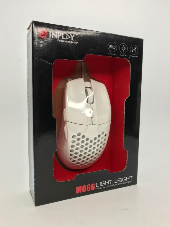 INPLAY M066 HOLLOW LUMINOUS GAMING MOUSE, LIGHTWEIGHT COLORFUL LED, USB ...