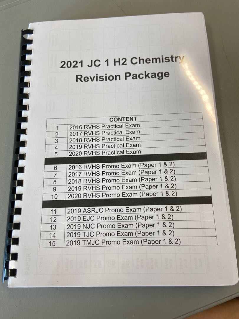JC1 chemistry past year papers (with solutions), Hobbies & Toys, Books ...