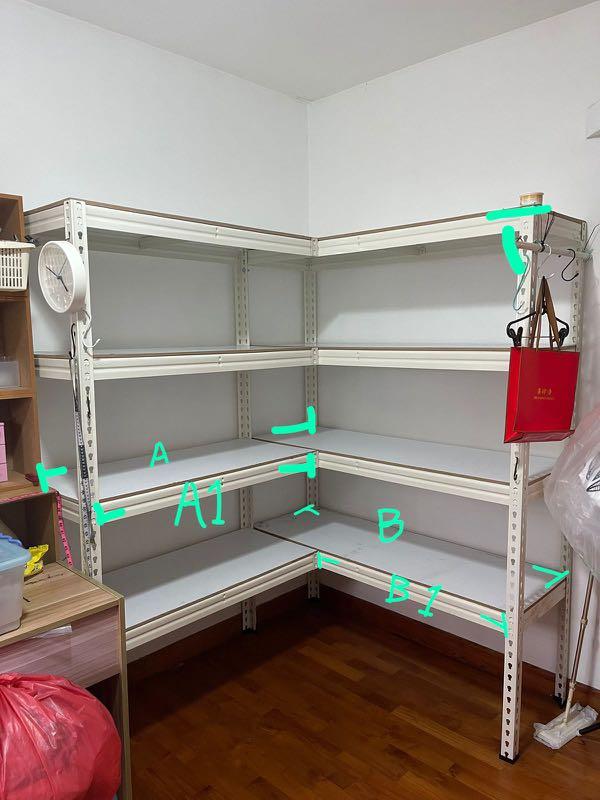 L shaped rack, Furniture & Home Living, Furniture, Shelves, Cabinets ...
