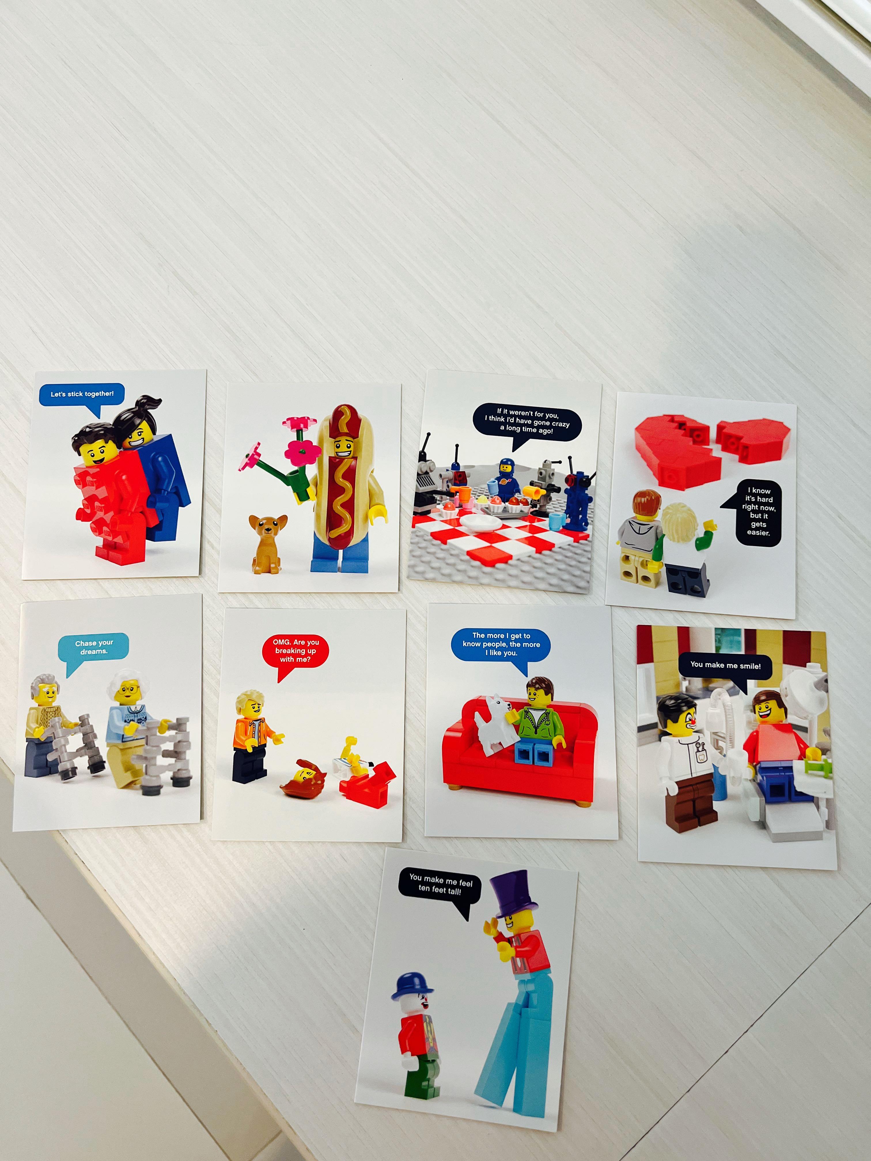 Lego minifigure greeting cards - blank inside, Hobbies & Toys ...