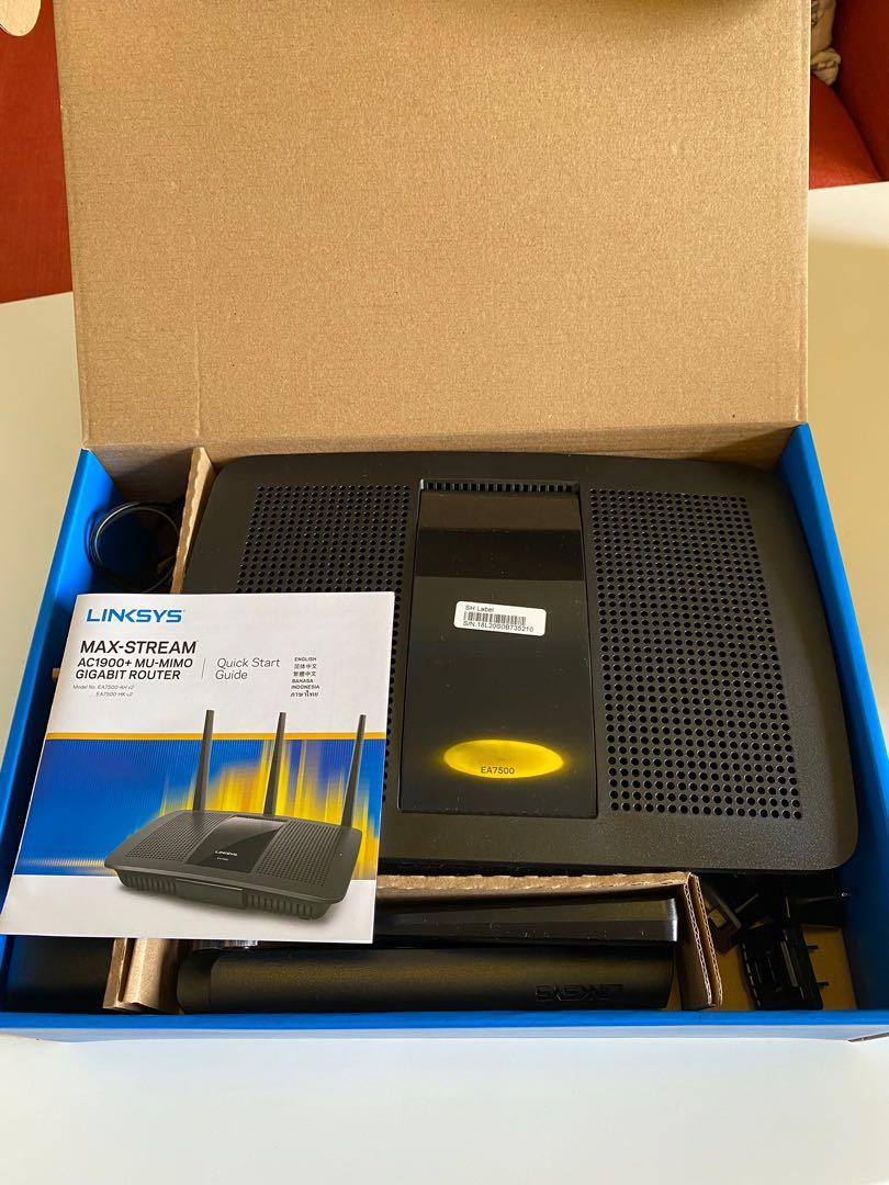 LINKSYS MAX-STREAM EA7500 AC1900 Wi-Fi Dual-Band Router (Ideal for 4K ...