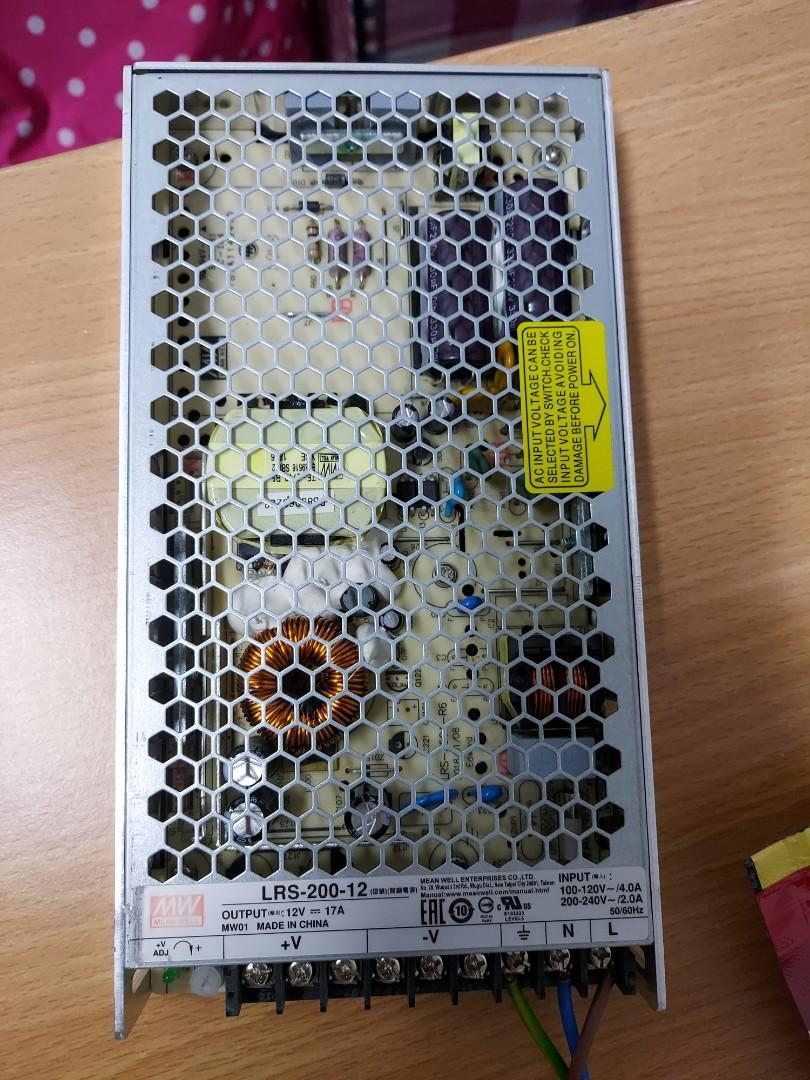 LRS 200 LED DRIVER 12V-17A, Furniture & Home Living, Lighting & Fans ...