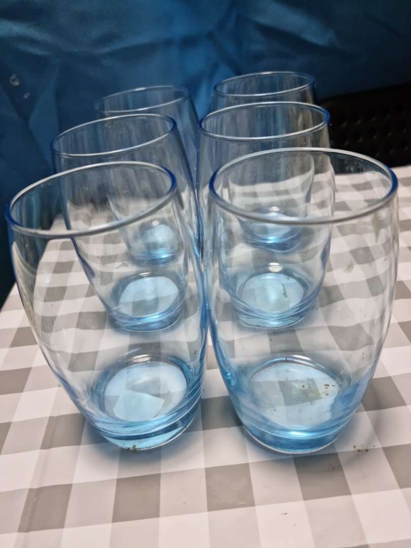 LUMINARC BLUE GLASSES, Furniture & Home Living, Kitchenware & Tableware ...