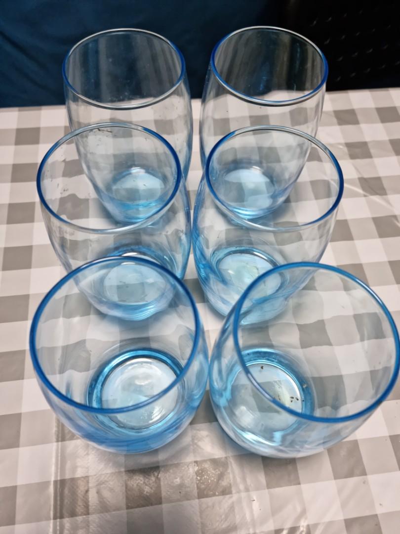 LUMINARC BLUE GLASSES, Furniture & Home Living, Kitchenware & Tableware ...