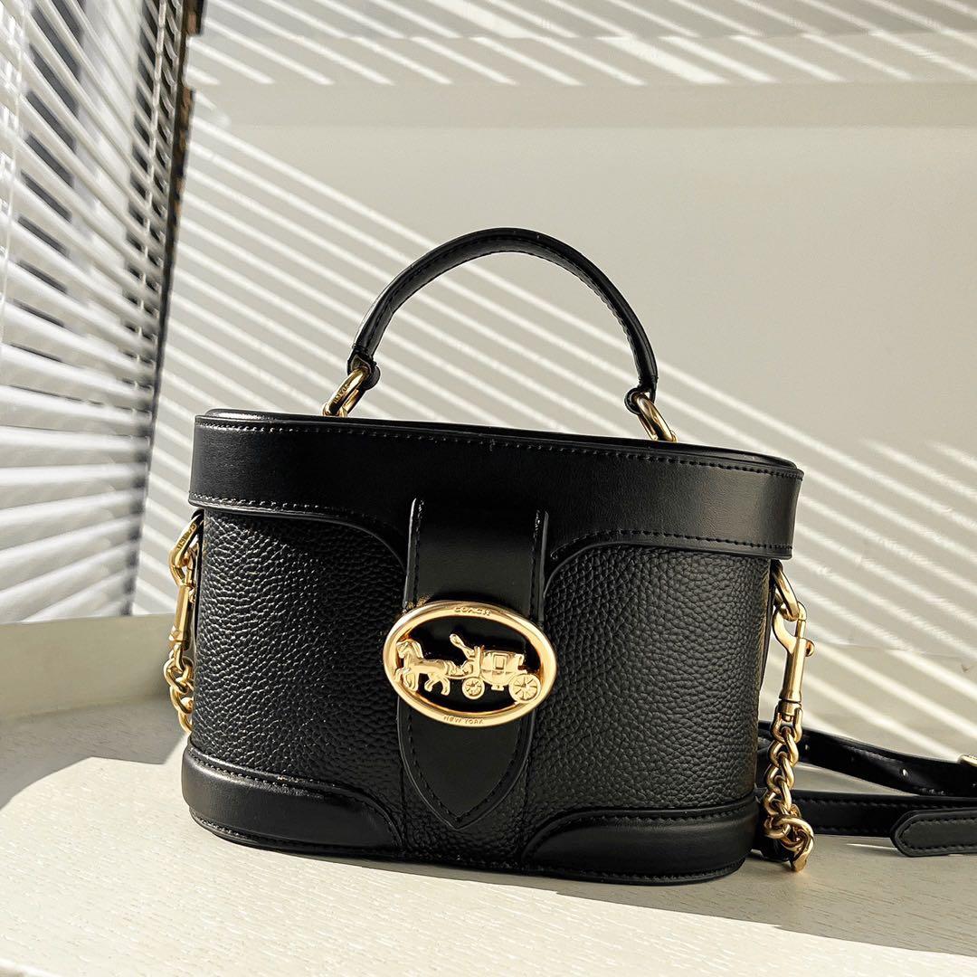 New coach Vanity Case Trail Box Bag in signature Canvas Leather ...