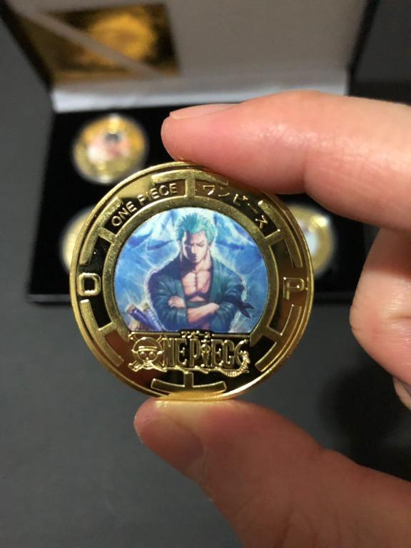 OnePiece 20th Anniversary Gold Coin Set , Hobbies & Toys, Memorabilia ...