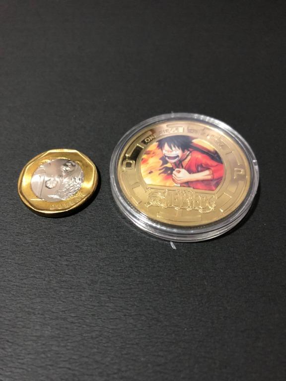 OnePiece 20th Anniversary Gold Coin Set , Hobbies & Toys, Memorabilia ...