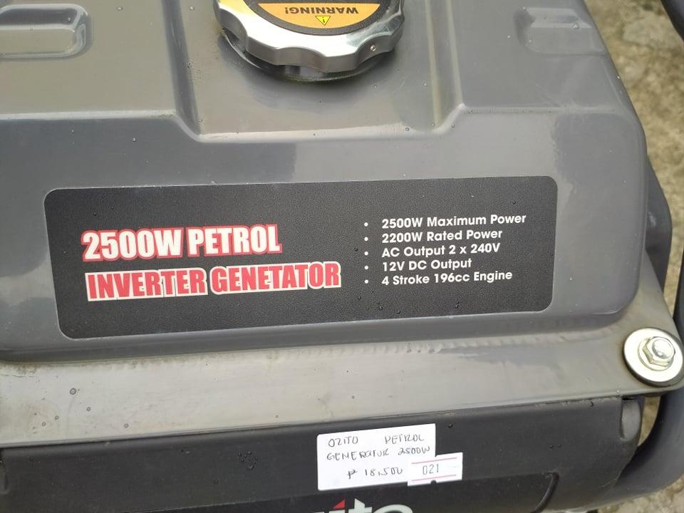 Ozito Petrol Generator 2500w, Commercial & Industrial, Construction ...