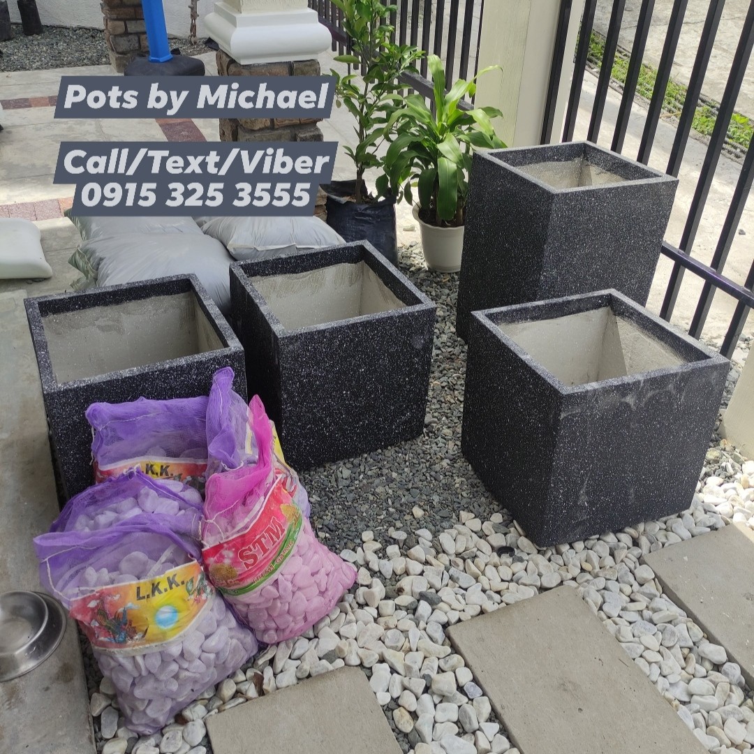 Plant Box Cement Pot Planter, Furniture & Home Living, Gardening, Pots ...