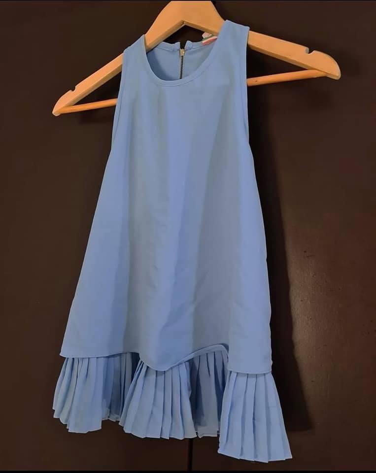 Powder Blue Top, Women's Fashion, Tops, Sleeveless on Carousell