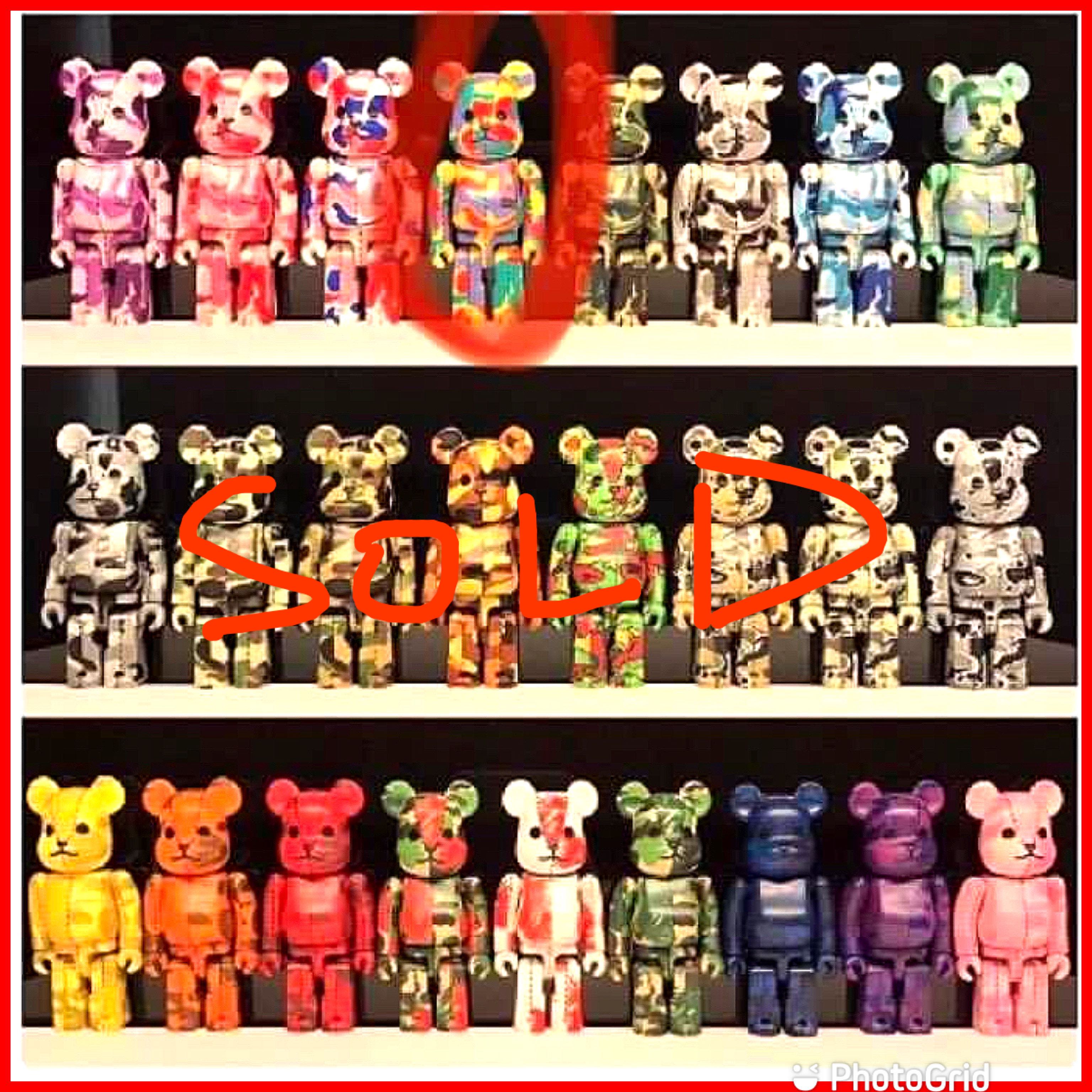 Rare Complete set Bape Series 1 2 3 Bathing Ape 100% Bearbrick, Hobbies ...