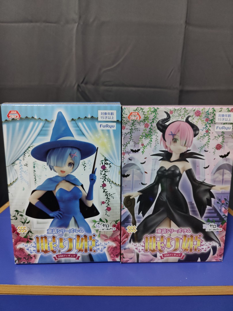 Free Figure with Re:Zero SSS Rem & Ram Fairy Tale Series Sleeping ...