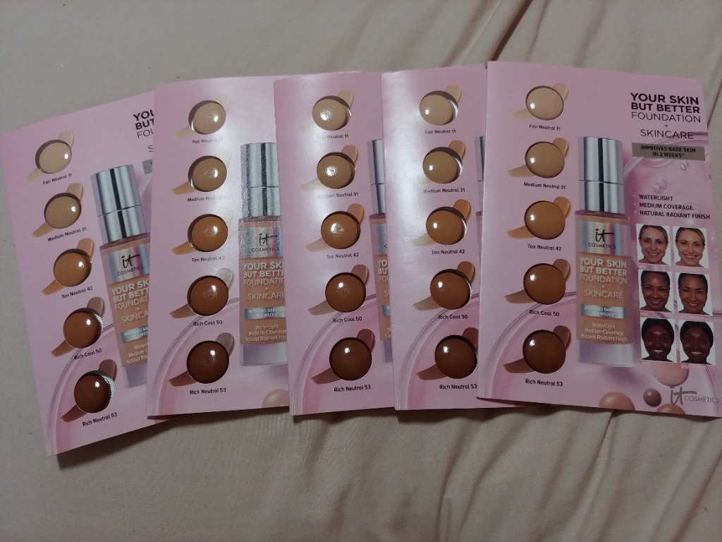 {Sample} IT Cosmetics Your Skin But Better Foundation Sample Card ...