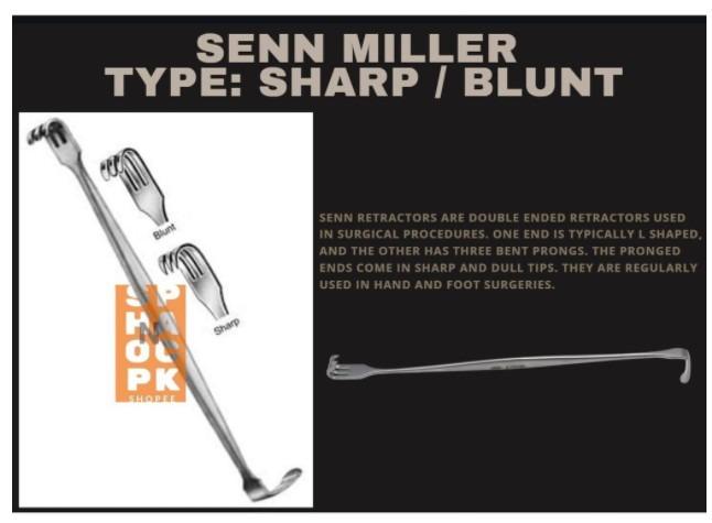 (SNP) Senn miller retractor Sharp / Blunt, Health & Nutrition, Medical ...