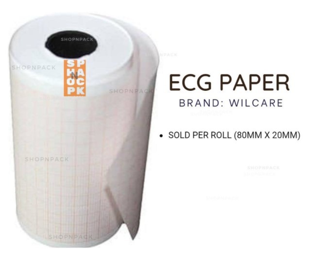 (SNP-T) ECG Paper (80mm X 20mm) WILCARE, Health & Nutrition, Medical ...