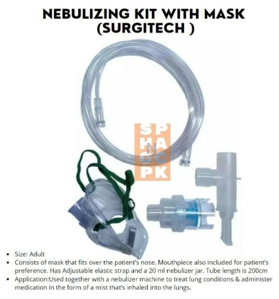 (SNP-T) Nebulizing Kit with Mask Adult (Surgitech ), Health & Nutrition ...