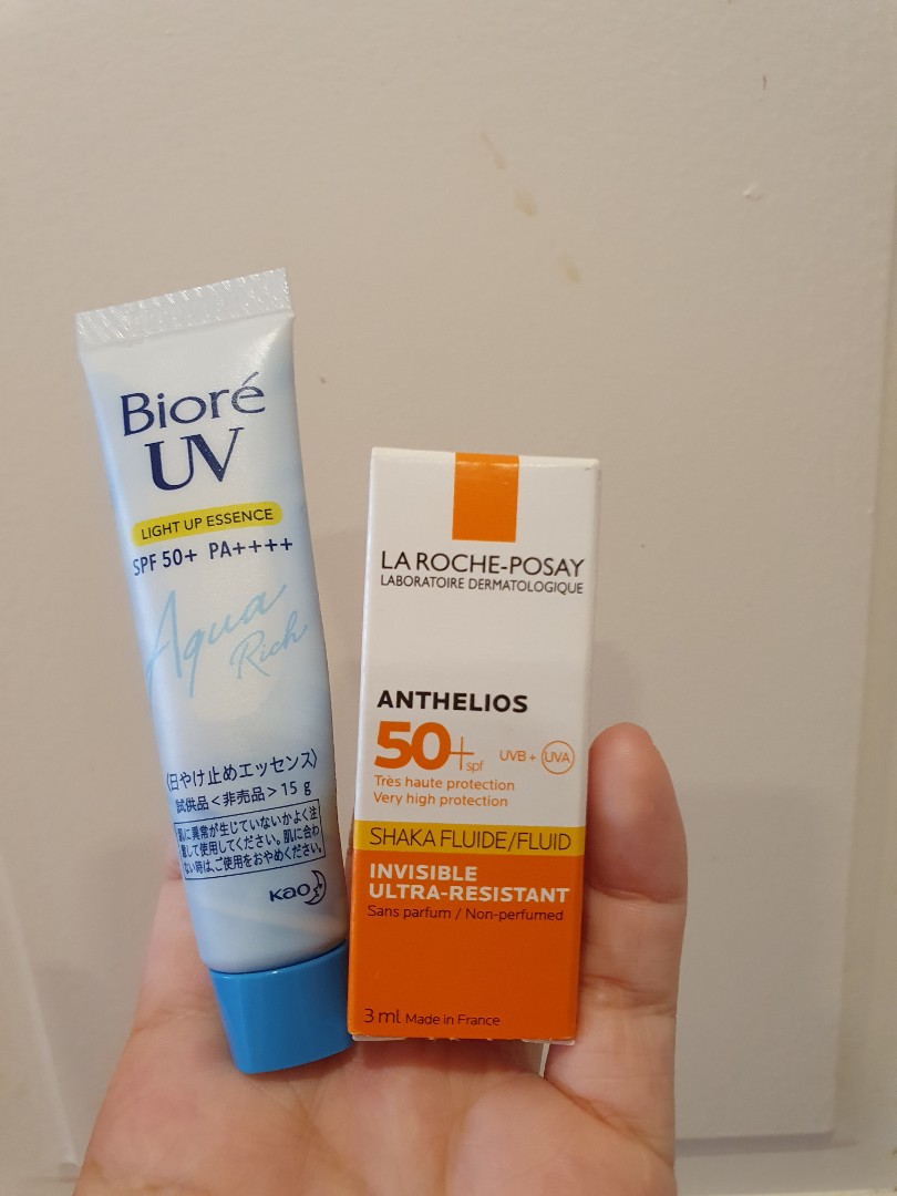 Sunscreen samples, Beauty & Personal Care, Face, Face Care on Carousell