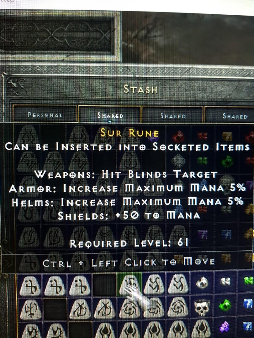 Sur rune D2R, Video Gaming, Gaming Accessories, In-Game Products on Carousell