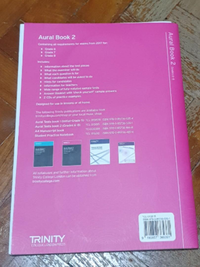 Trinity College London Piano Grade 6, 7 and 8 Aural Book 2 practices ...