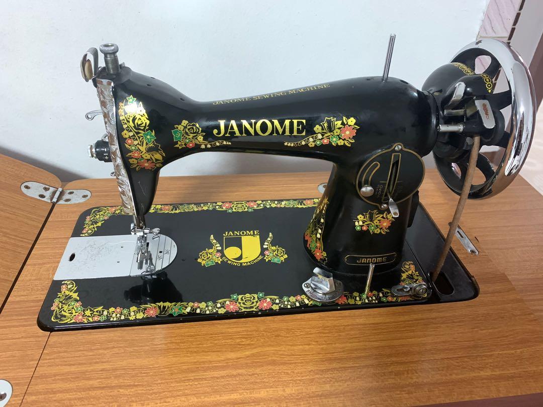 Vintage Janome sewing machine, Furniture & Home Living, Furniture ...