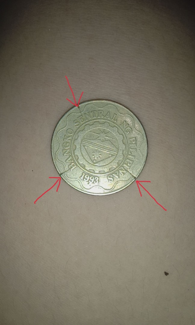 5 Peso Error Coin year 1997 (front) 1993 (back), Hobbies & Toys ...