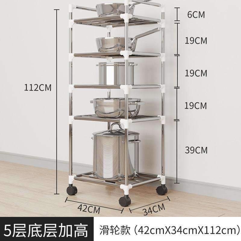 6l5 Layers Movable Pot Rack, Furniture & Home Living, Furniture ...