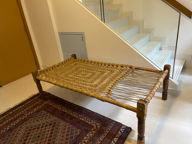Authentic Charpai/Charpoy from India solid wood with woven jute ...