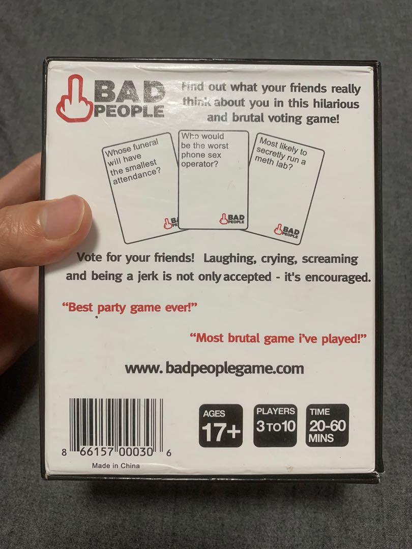 Bad People-Card Game, Hobbies & Toys, Toys & Games on Carousell