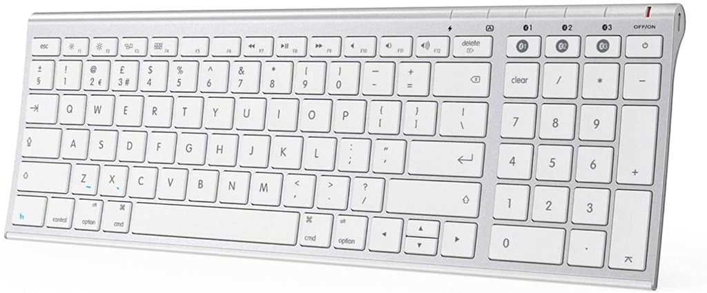 Bluetooth Keyboard for Mac, Multi-Device Ultra Slim Wireless ...