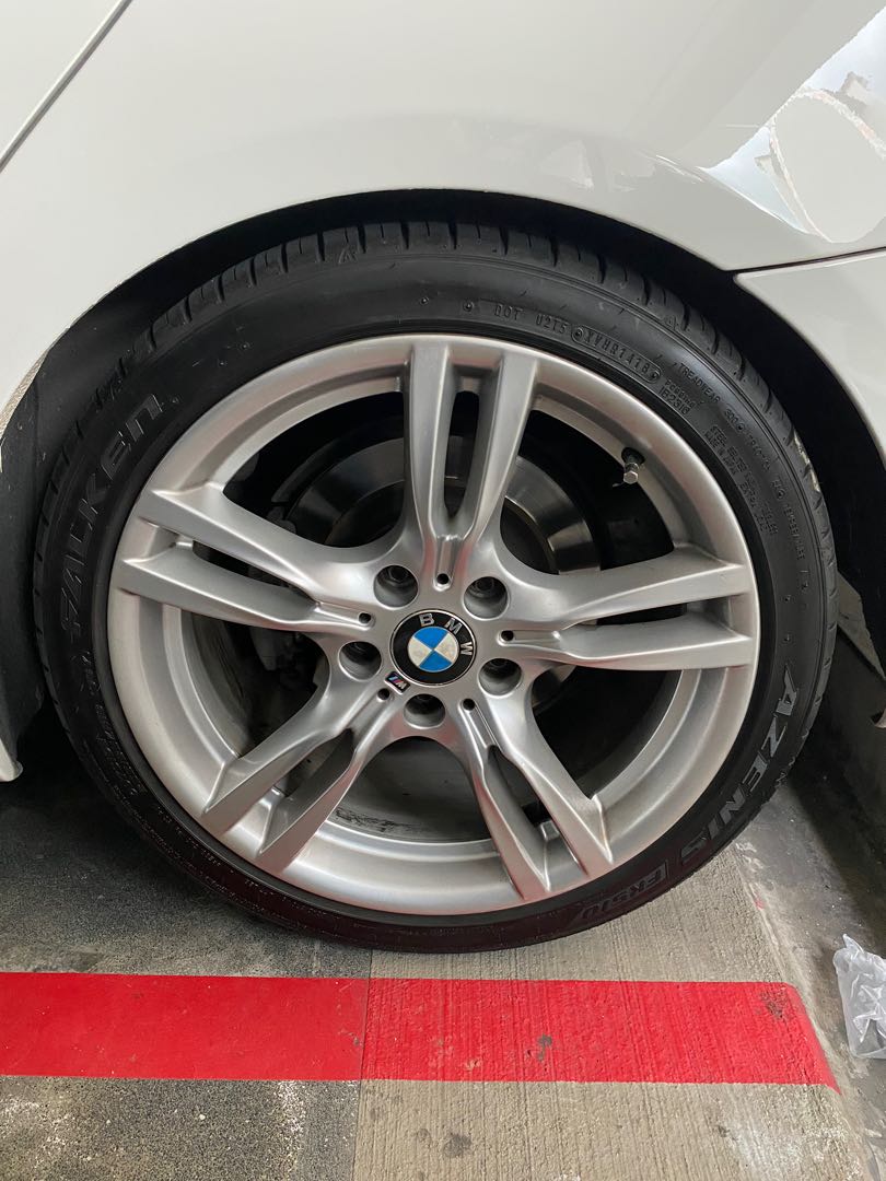 BMW M sport 18 rims with Tyres, Car Accessories, Tyres & Rims on Carousell