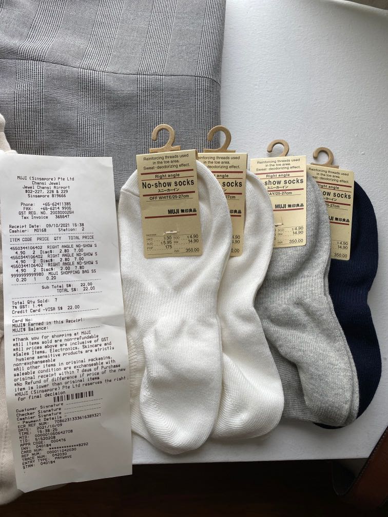 BRAND NEW - Muji Socks - 3 Pairs, Men's Fashion, Watches & Accessories ...