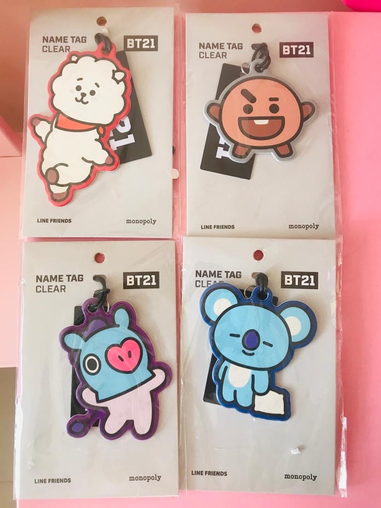 BT21 Name Tag, Hobbies & Toys, Memorabilia & Collectibles, K-Wave on ...