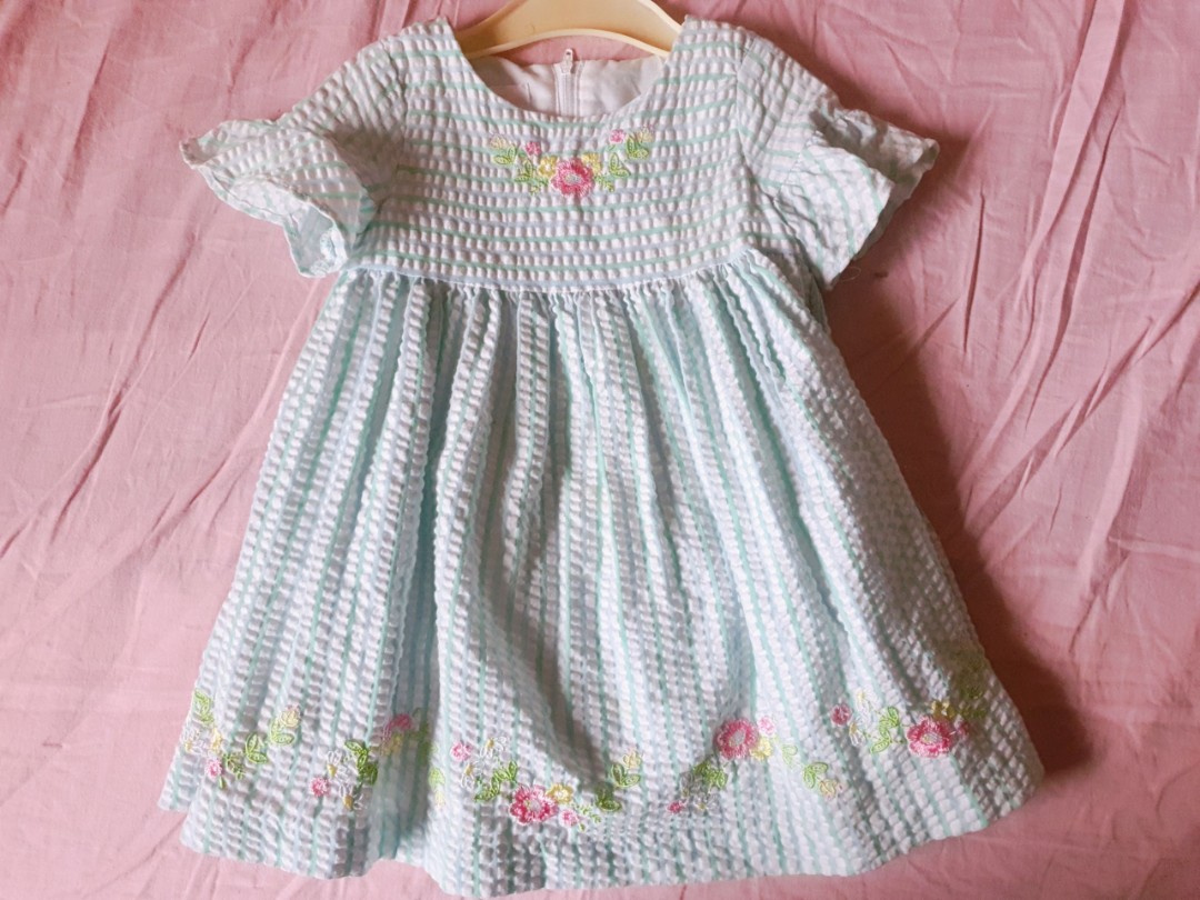 Bonnie baby blue bell sleeve dress, Babies & Kids, Babies & Kids ...