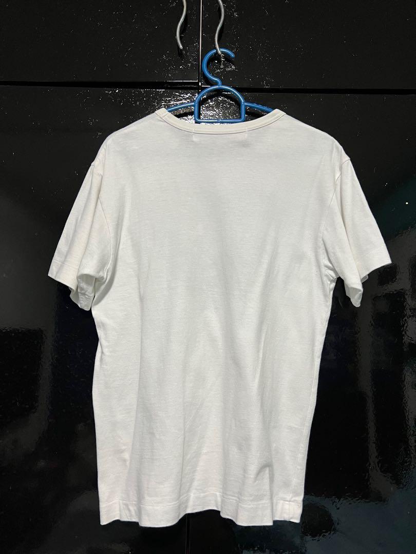 CDG white tee, Men's Fashion, Tops & Sets, Tshirts & Polo Shirts on ...