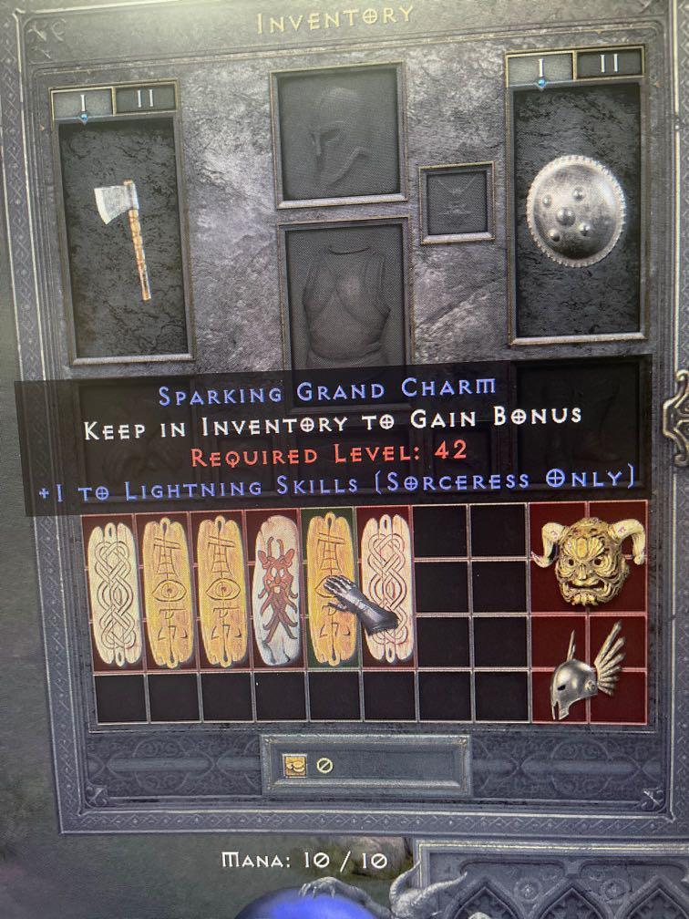 D2r Sparkling grand charm, Video Gaming, Gaming Accessories, In-Game ...